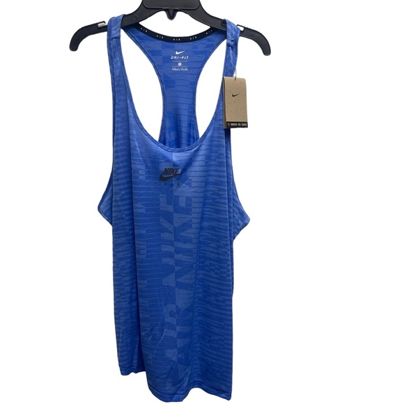 Nike | Tops | Nike Air Drifit Running Tank Jacquard Logo Blue Size X ...